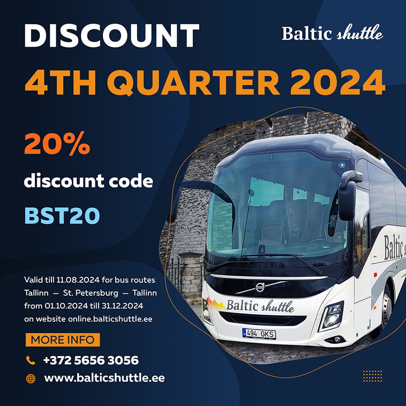 Bus Tallinn — St Petersburg by Baltic Shuttle ⋄ Coach bus timetable for ...